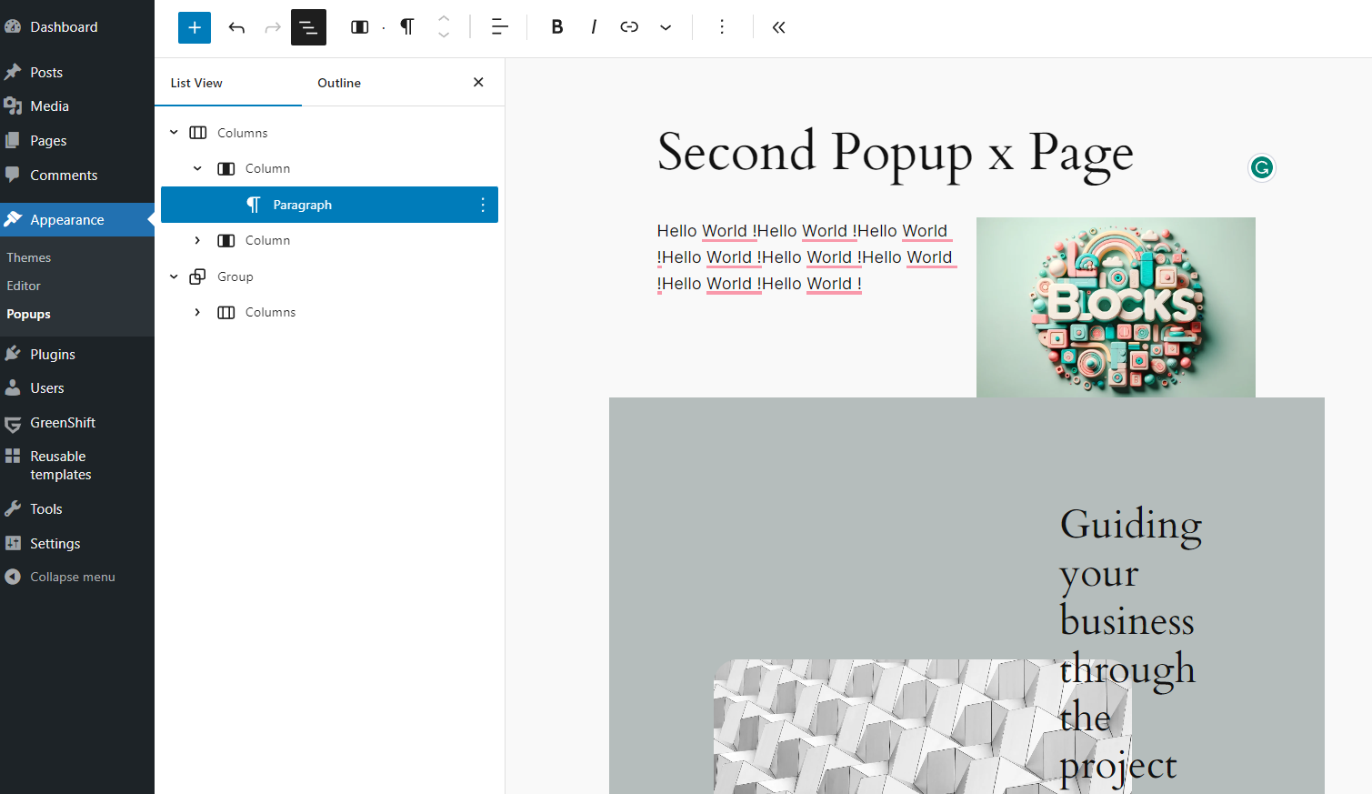 Block Editor Popups Custom Popups Shortcode Sinan Isler Wordpress Developer