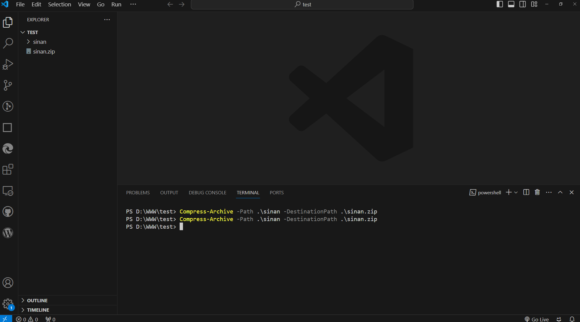 Windows 10 VSCode Generating .zip from folder - Sinan Isler - WordPress ...