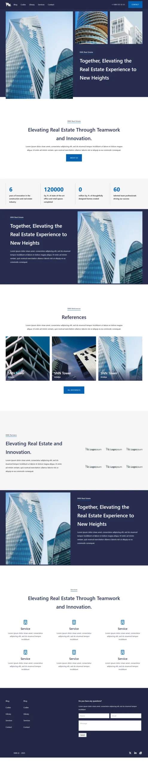 Pontus Real Estate Website WordPress Bricks Template - Sinan Isler - WordPress Developer